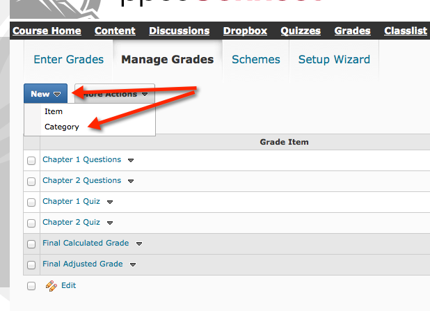 Put Grade Columns Into Categories – PPSC eLearning Knowledge Base & Support