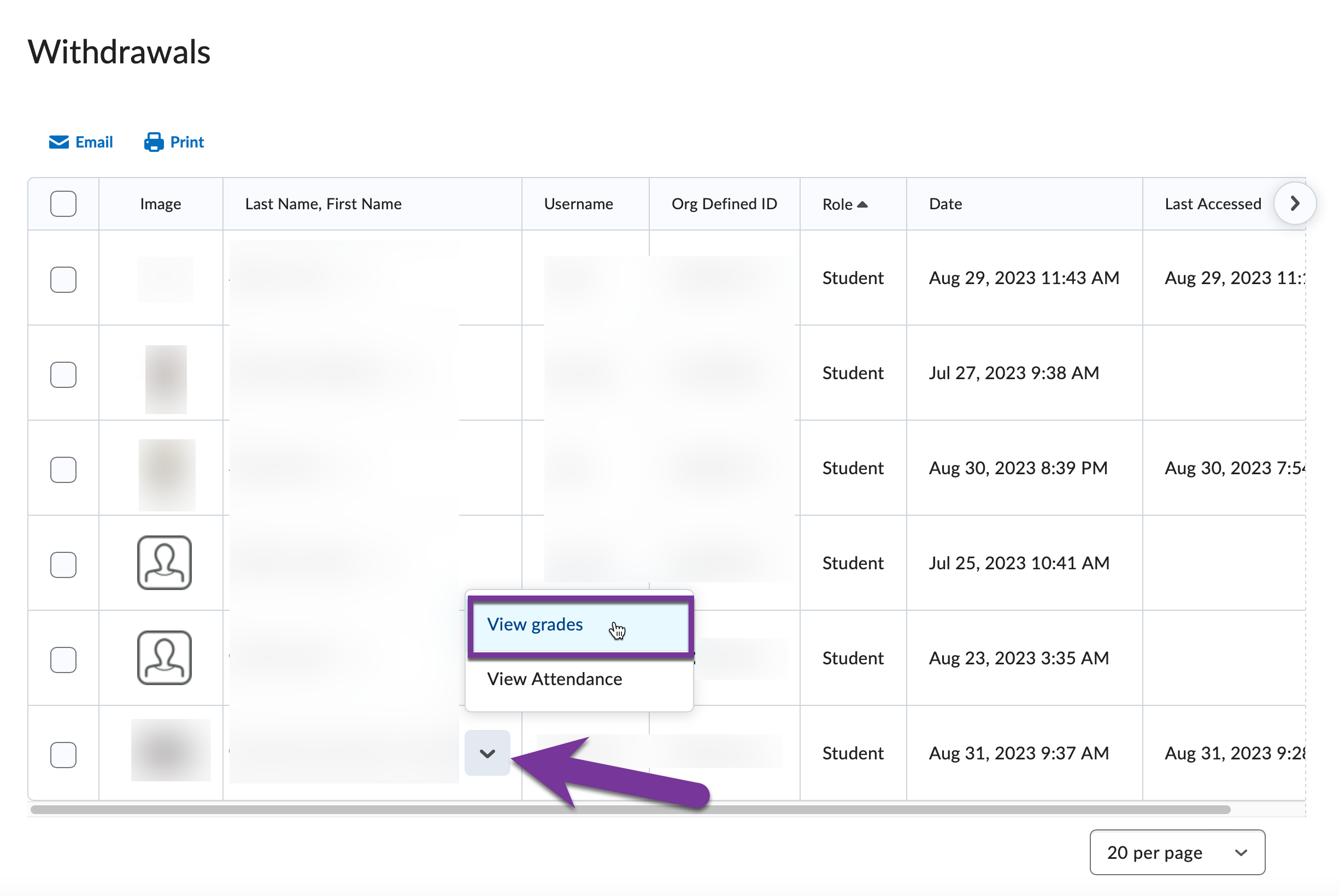 How to see a Withdrawn Student’s D2L Activity – PPSC eLearning ...