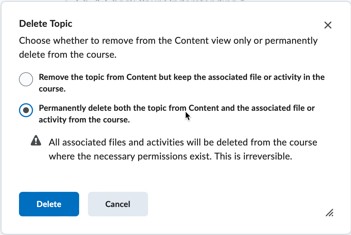 Delete a Grade Column / Item – PPSC eLearning Knowledge Base & Support