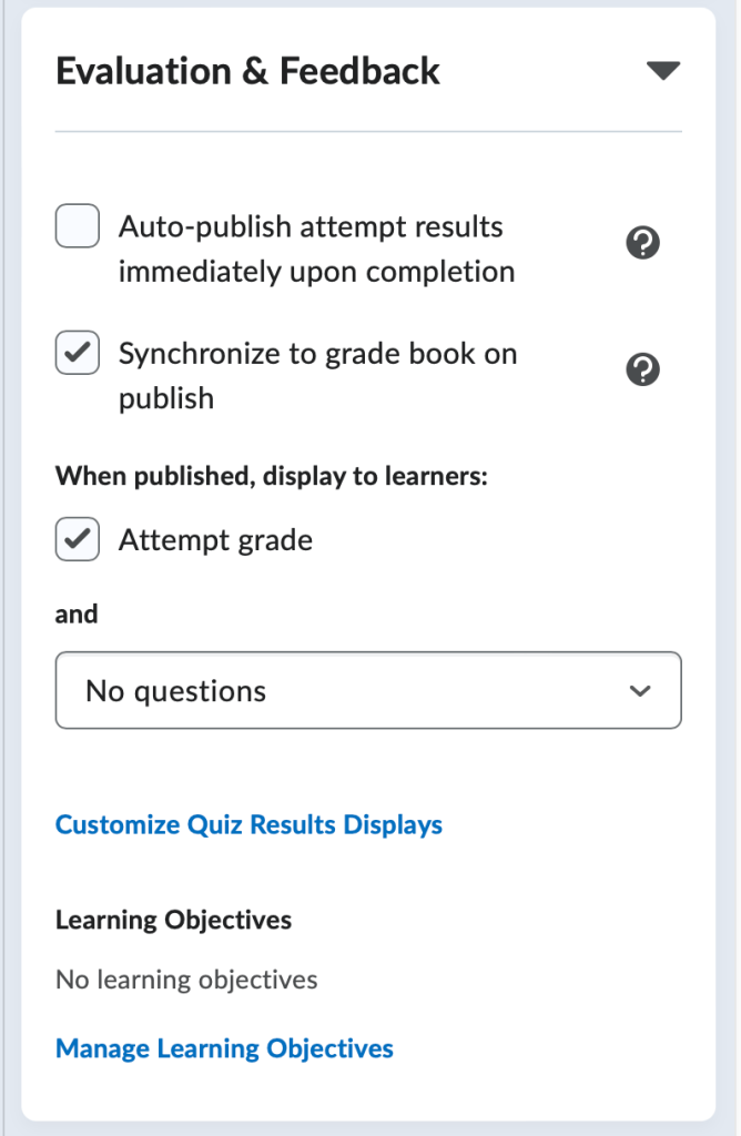 Link Grades to a Quiz – PPSC eLearning Knowledge Base & Support