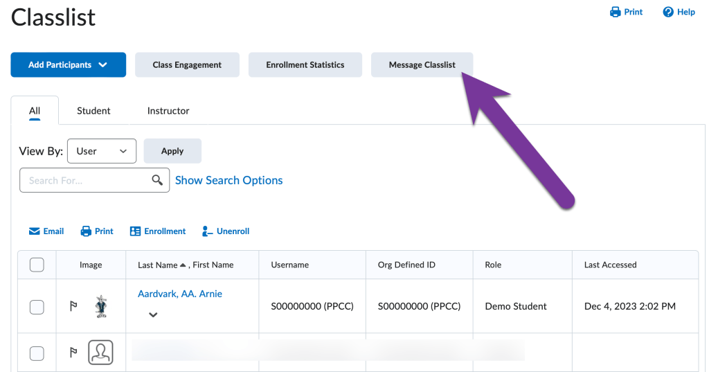 Send a D2L Email to your students – PPSC eLearning Knowledge Base & Support